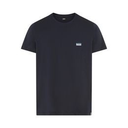 T-Shirt BOSS, Herren, Gr. L, dunkelblau 406, Jersey, Obermaterial: 100% Baumwolle, unifarben, Rundhals, Shirts, Rundhals, Jersey, kleines Logo, regular fit