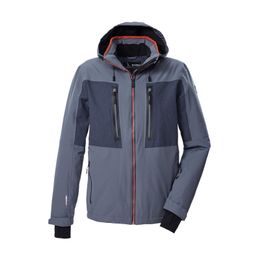 Skijacke Killtec "KSW 47 MN SKI JCKT", Herren, Gr. L, stahlgrau, Oberstoff: 100% Polyester, Futter: 100% Polyester, Füllung: 100% Polyester (recycelt), Jacken, Herren Skijacke: wasserdicht, atmungsaktiv, abnehmbare Kapuze