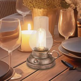 Briloner LED-Akku-Tischlampe Brilo unplugged Kanea bronzefarben 18 cm