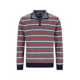 Hajo Sweatshirt 'Stay Fresh' Herren Gr&ouml;&szlig;e M grau / rot / wei&szlig;