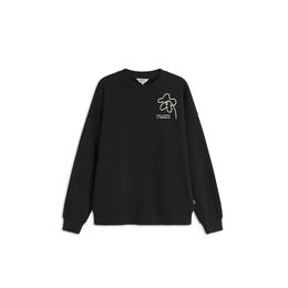 thinking mu Sweatshirt 'Flower Rope' Damen Gr&ouml;&szlig;e XS schwarz / wei&szlig;