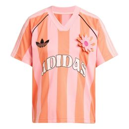 adidas originals T-Shirt 'Summer Glow' Damen Größe XXXL/4XL orange / hellpink / schwarz / weiß