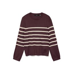 Véro Moda VERO MODA Pullover 'VMSABA' Damen Größe M beige / weinrot