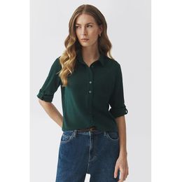 TATUUM Poloshirt in Dunkelgrün - 43% | Größe L | Damen-tops