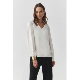 TATUUM Bluse in Creme - 76% | Größe 38 | Damen-blusen
