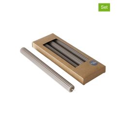 Boltze 4er-Set: Stabkerzen "Classic" in Hellbraun - 4x 345 g - 35% | Kerzen-vasen