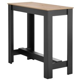 Mid.you Bartisch Modesto , Schwarz, Eiche Artisan , Holzwerkstoff , rechteckig , eckig , 50x103x115 cm , Esszimmer, Tische, Stehtische