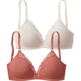 Damen Bralette-BH puder+terra Gr&ouml;&szlig;e 80C
