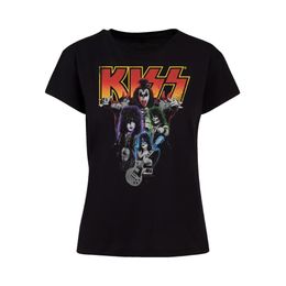 F4NT4STIC Ladies Box Tee Kiss Neon Band in schwarz | Gr.: S