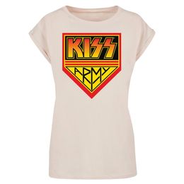 F4NT4STIC Extended Shoulder T-Shirt Kiss Army Logo in Whitesand | Gr.: XS