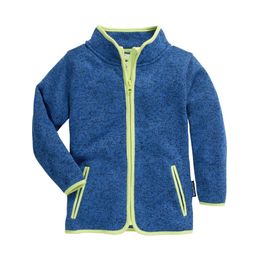 Playshoes Kinder Fleecejacke/Fleecepullover "Strickfleece-Jacke" in Blau | Gr.: 86
