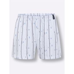 WITT Herren Boxershorts, 2x wei&szlig;-bedruckt, Gr&ouml;&szlig;e 6