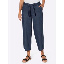 WITT Damen Culotte mit abnehmbarem Bindegürtel, blue-stone-washed, Größe 54