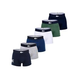 Lacoste Boxershort 6er Pack in Dunkelblau/Grau/Gr&uuml;n/Wei&szlig; | Gr.: XL