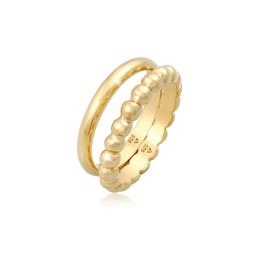 Elli Ring 925 Sterling Silber Ring Set in Gold | Gr.: 58
