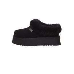 EVERAU Australia Leder Hausschuhe - Topknot in Schwarz | Gr.: 39