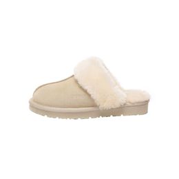 EVERAU Australia Leder Hausschuhe Raven in Sand | Gr.: 38