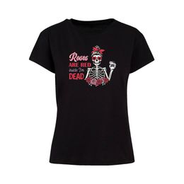 F4NT4STIC Ladies Box Tee Anti Valentinstag Roses are red in schwarz | Gr.: XL