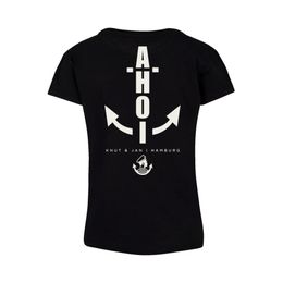 F4NT4STIC Ladies Box T-Shirt Ahoi Anker Knut & Jan Hamburg in schwarz | Gr.: M