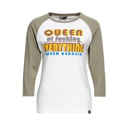 Queen Kerosin 3/4-Arm Shirt Queen Of F*cking Everything in hellgrün | Gr.: L