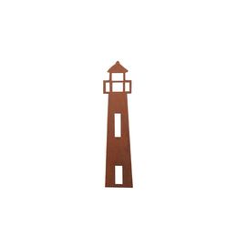 UNUS Gartenstecker Rost Leuchtturm in Braun | Gr.: M