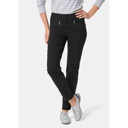 GOLDNER Schlupfhose LOUISA mit Steppn&auml;hten in schwarz | Gr.: 54