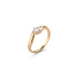 Elli Ring 925 Sterling Silber in Gold | Gr.: 58