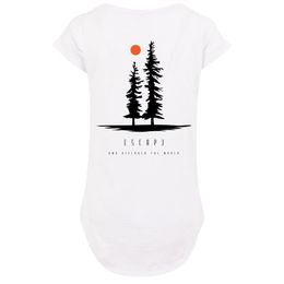 F4NT4STIC Long Cut T-Shirt Escape Discover the World Pinetree in wei&szlig; | Gr.: S