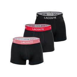 Lacoste Boxershort 3er Pack in Schwarz/Rot/Rosa | Gr.: XL