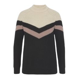 Laura Scott Strickpullover in schwarz-rosa | Gr.: 38