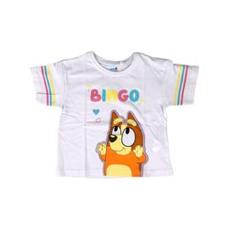 T-Shirt Bluey & Bingo Crop Top in Wei&szlig; | Gr.: 116