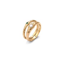 Elli Ring 925 Sterling Silber in Gold | Gr.: 58