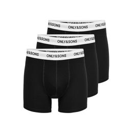 Only & Sons Only & Sons Boxershorts 'ONSFitz' Herren Gr&ouml;&szlig;e S hellgrau / schwarz / wei&szlig;