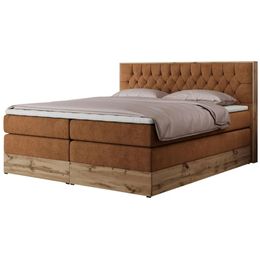 Höffner Boxspringbett mit Bettkasten Amore King orange Maße (cm): B: 148 H: 115 » Höffner