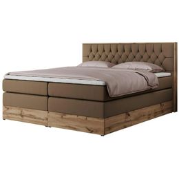 Höffner Boxspringbett mit Bettkasten Amore King ¦ braun ¦ Maße (cm): B: 148 H: 115 » Höffner