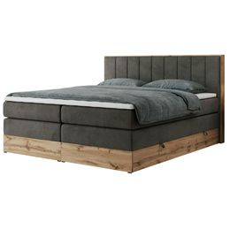 Höffner Boxspringbett mit Bettkasten Bellissimo King ¦ grau ¦ Maße (cm): B: 208 H: 115 » Höffner