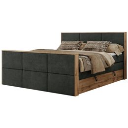 Höffner Boxspringbett mit Bettkasten Albero 2 King Duo grau Maße (cm): B: 188 H: 113 » Höffner