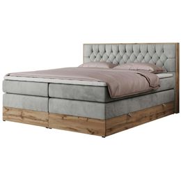 Höffner Boxspringbett mit Bettkasten Amore King grau Maße (cm): B: 188 H: 115 » Höffner