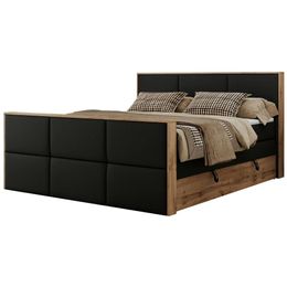 Höffner Boxspringbett mit Bettkasten Albero 2 King Duo schwarz Maße (cm): B: 208 H: 113 » Höffner