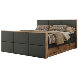 Höffner Boxspringbett mit Bettkasten Albero 2 King Duo ¦ grau ¦ Maße (cm): B: 148 H: 113 » Höffner