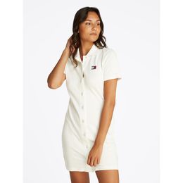 Tommy Jeans Polokleid »TJW BADGE PIQUE POLO DRESS« mit Logo-Badge Ecru S (36) - N-Gr N-Gr S (36) Polokleid von Tommy Jeans