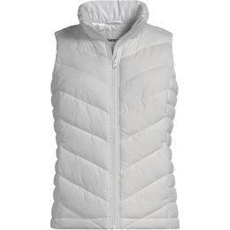 LANDS' END Isolierte Steppweste FeatherFree, Damen,  Weiß, Polyester, by Lands' End