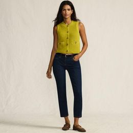 LANDS' END Slim Fit Jeans mit Biesennaht, Damen,  Blau, Baumwolle/Baumwoll-Mischung, by Lands' End