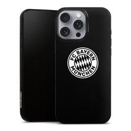 DeinDesign iPhone 16 Pro Max Handy Slim Case extra d&uuml;nn Silikon Handyh&uuml;lle schwarz H&uuml;lle Fcb Coat Of Arms Fc Bayern M&uuml;nchen Silikon Slim Case