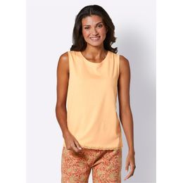 w&auml;schepur w&auml;schepur Damen Schlafanzug-Shirt, apricot, Gr&ouml;&szlig;e 52/54
