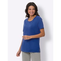 WITT Damen Longshirt im Baumwoll-Modal-Mix, royalblau, Größe 46