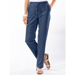 WITT Damen Palazzohose aus Jeans-Stoff, dark blue, Gr&ouml;&szlig;e 20