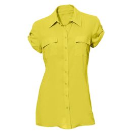 Heine Witt Damen Kurzarm-Bluse im Viskose-Mix, limone, Gr&ouml;&szlig;e 46