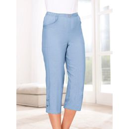 WITT Damen Caprihose aus Polyester, b&uuml;gelfrei, hellblau, Gr&ouml;&szlig;e 38