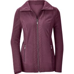 CR&Eacute;ATION L Damen Fleecejacke mit gesteppten Web-Eins&auml;tzen bordeaux Gr&ouml;&szlig;e 38